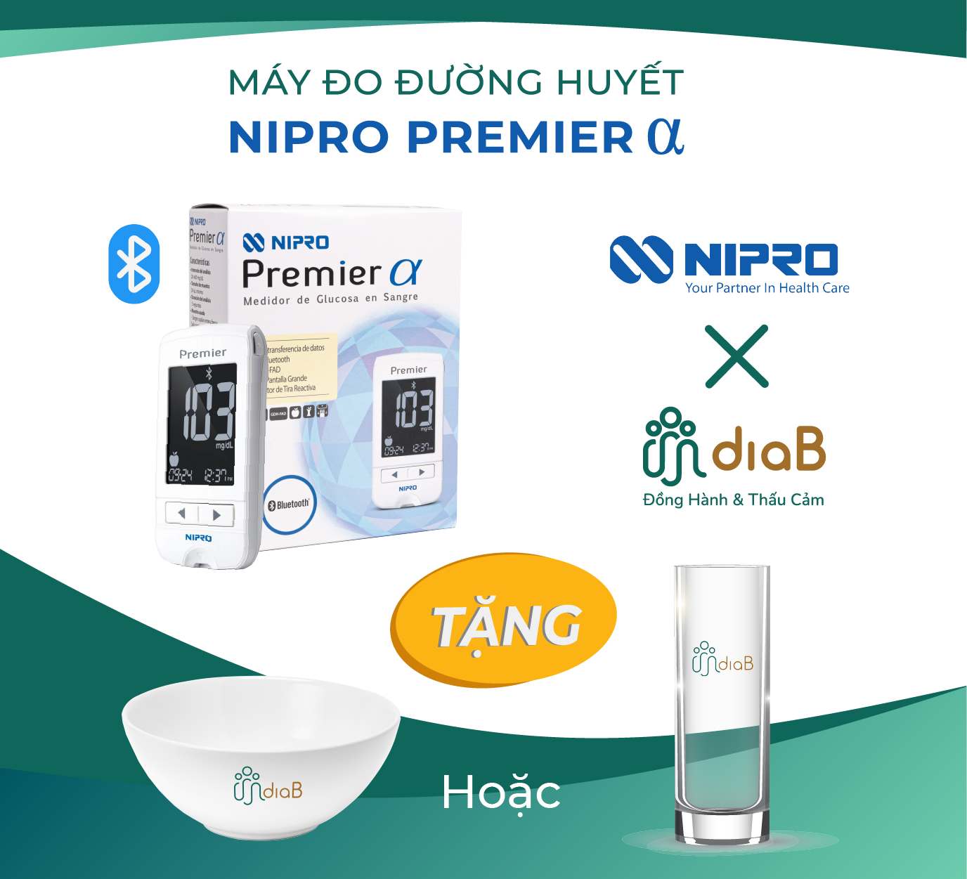 Que test đường huyết Nipro (25 que/hộp) - Diab